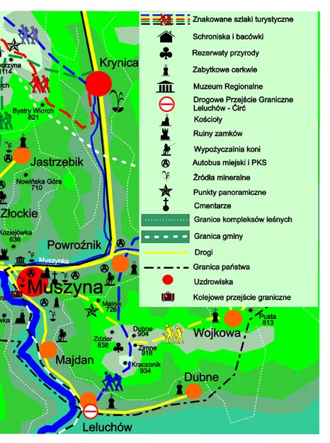 Szlaki turystyczne piesze - Miasto i Gmina Uzdrowiskowa Muszyna